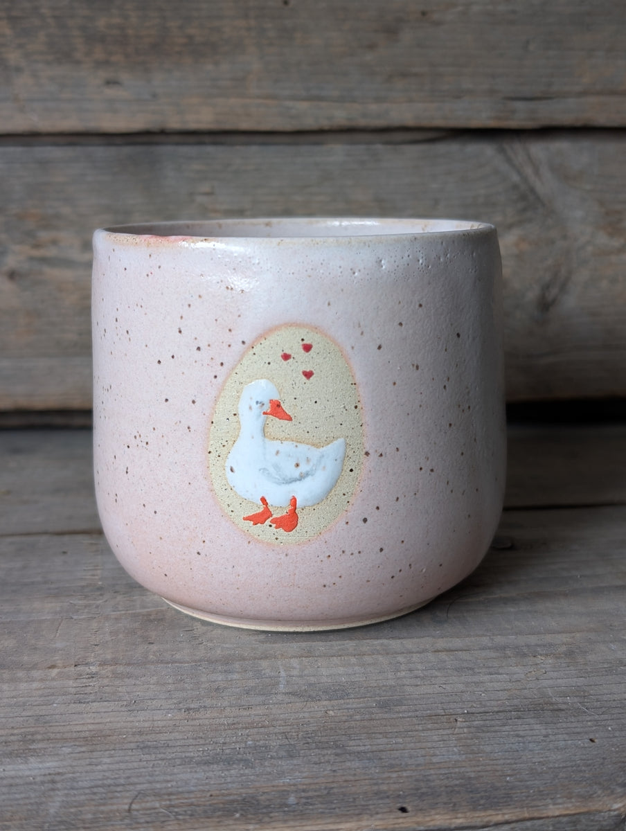 Pink Goose Cup – The Potter's Homestead